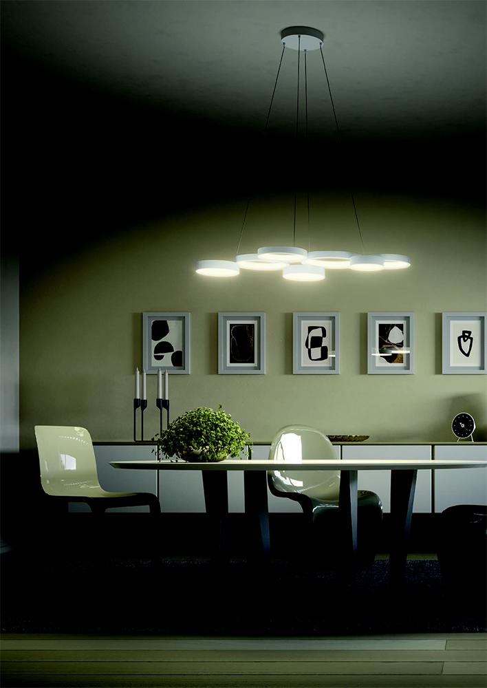 REDO GROUP lampada a sospensione CRONOS (103 cm, Bianco sabbiato ...